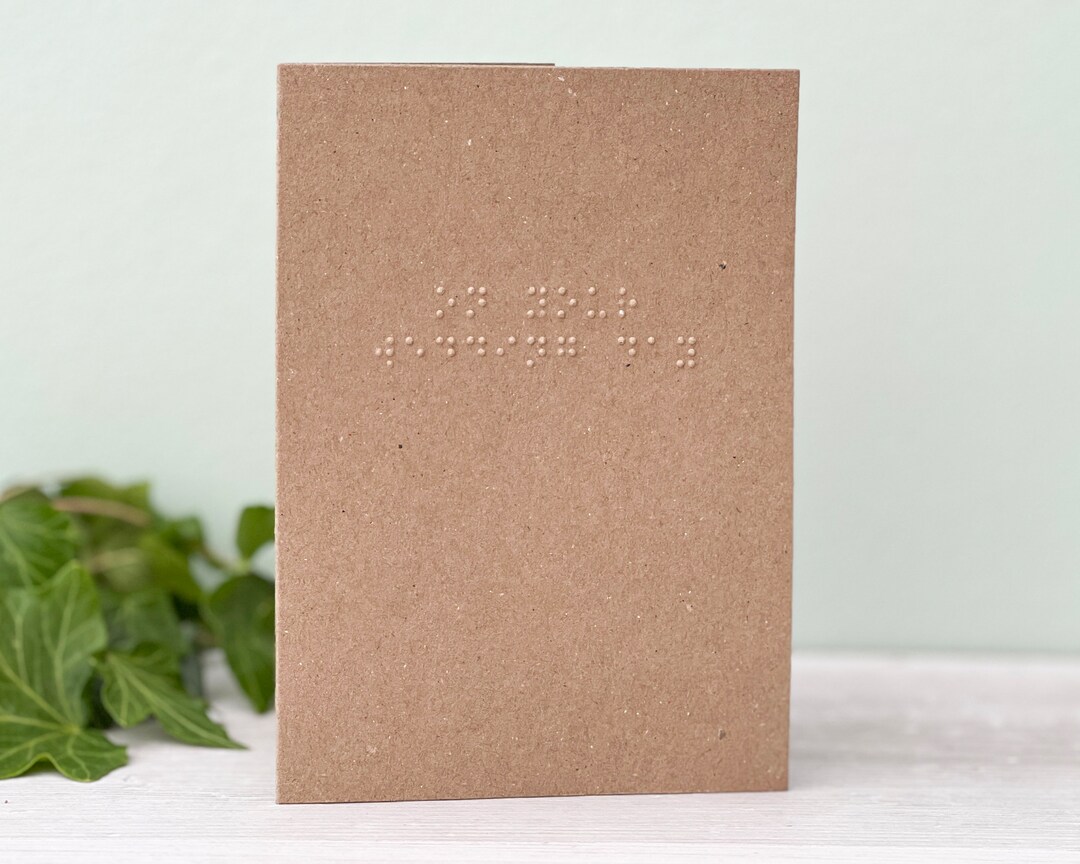 On Your Wedding Day Braille Card - Greeting Card for Bride and Groom - Etsy