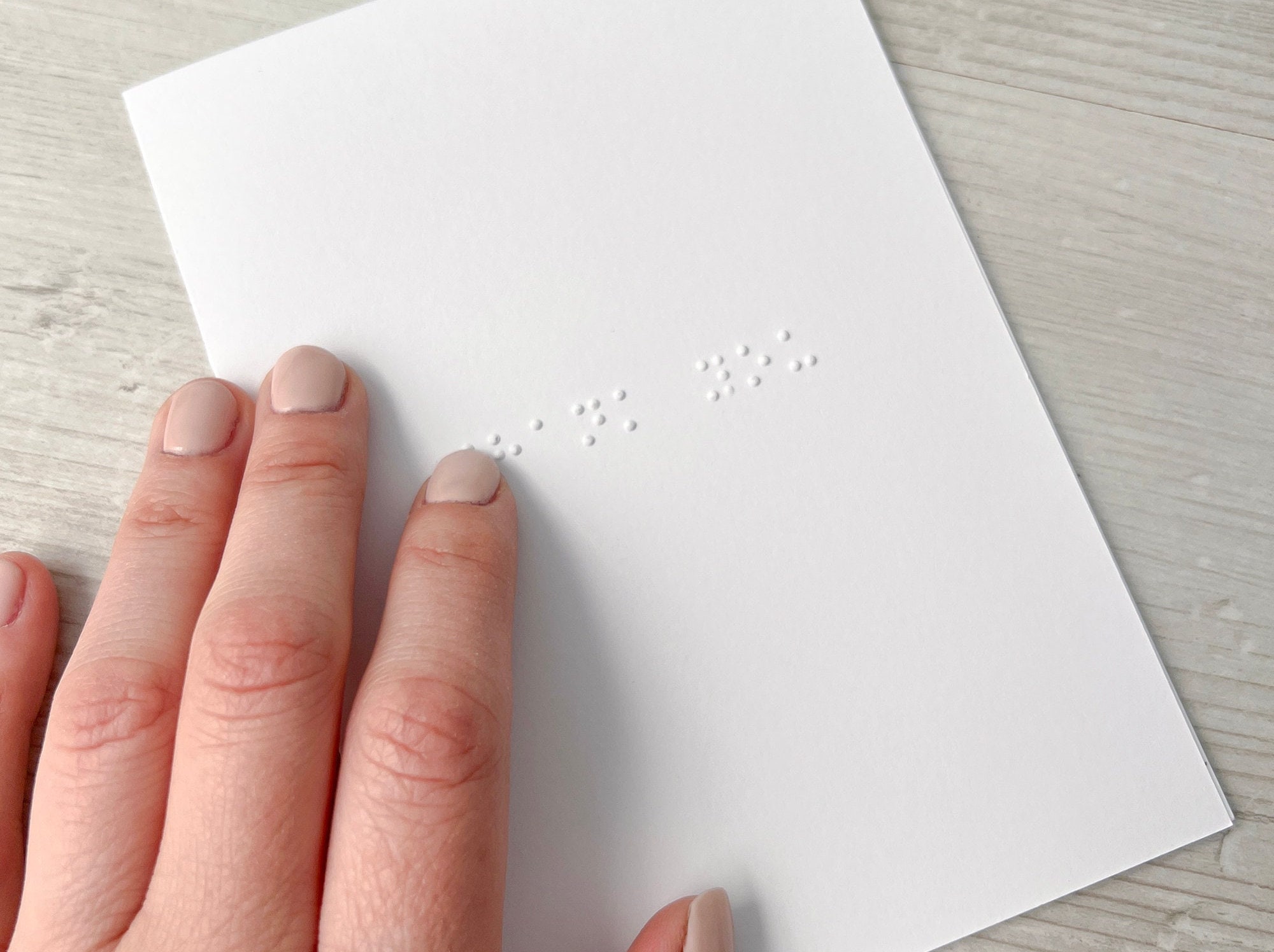 Braille Get Well Soon Greetings Card - Pastel Blue Tactile Card for Blind and Visually Impaired ...
