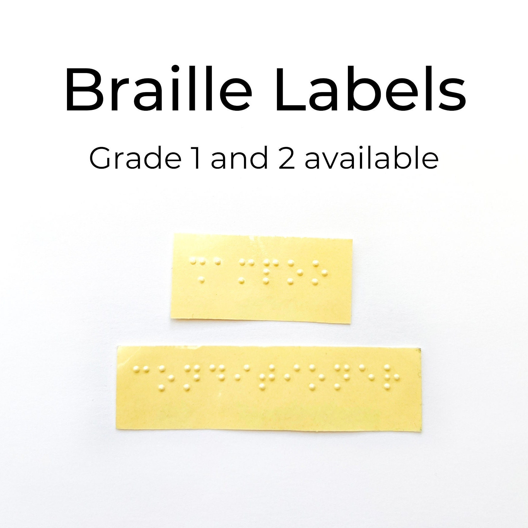 Custom Braille Sticky Labels Fully Personalised Labels for Food ...