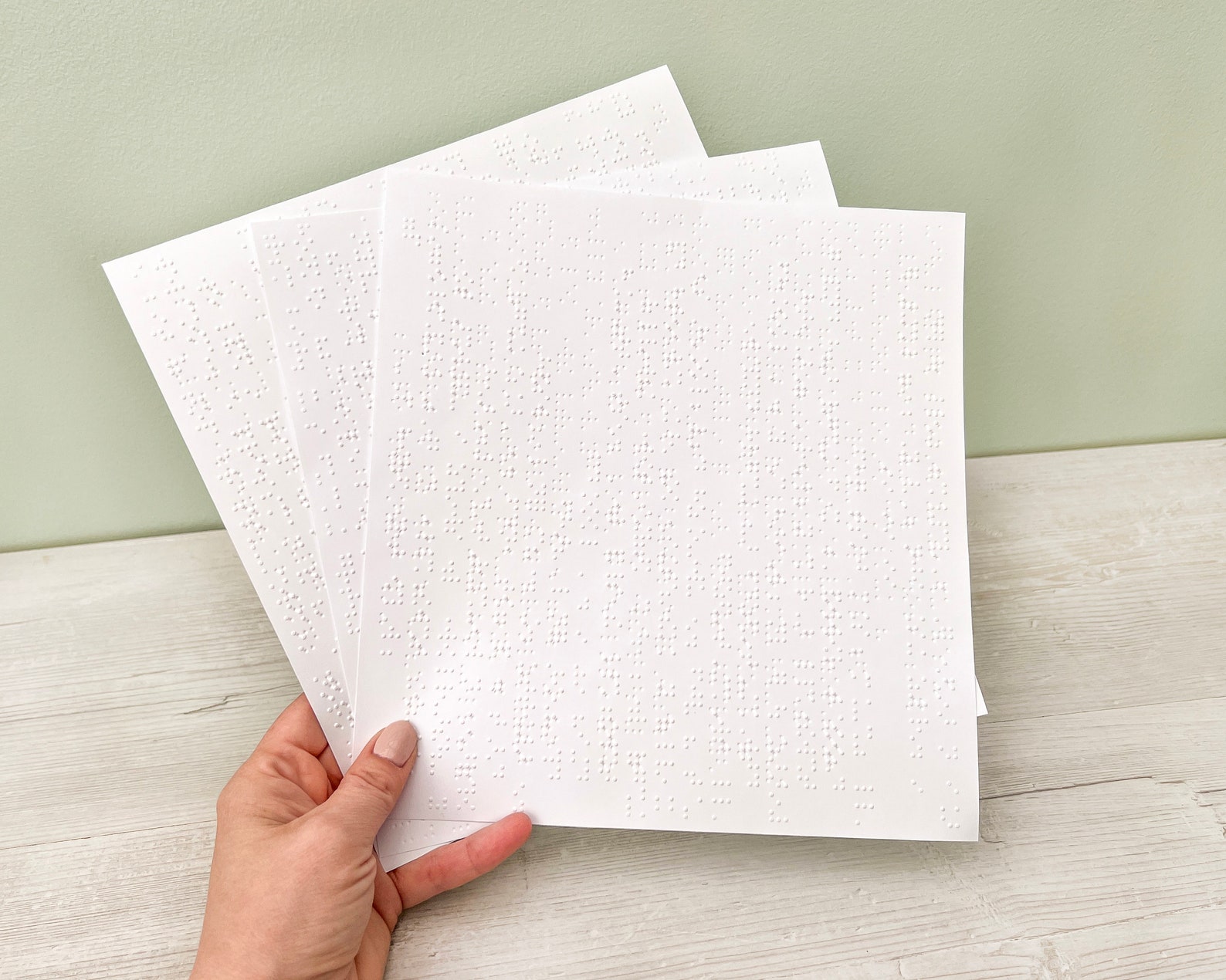 Textured White Braille Paper - Scrapbooking - Junk Journal - Card ...