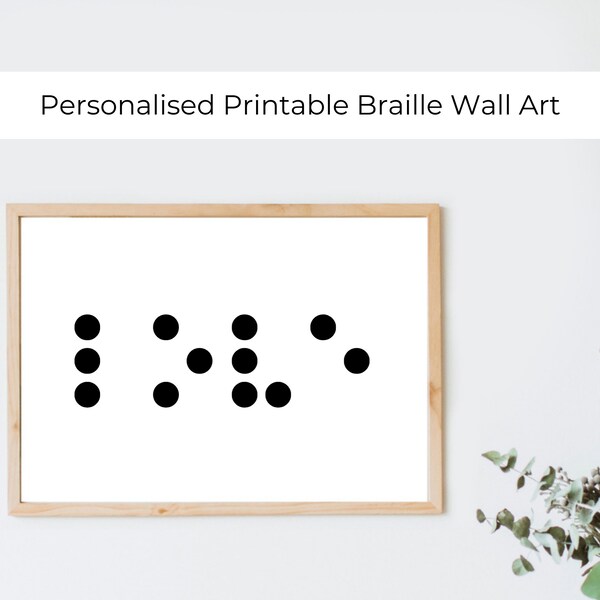 Braille Alphabet Wall Art - Etsy