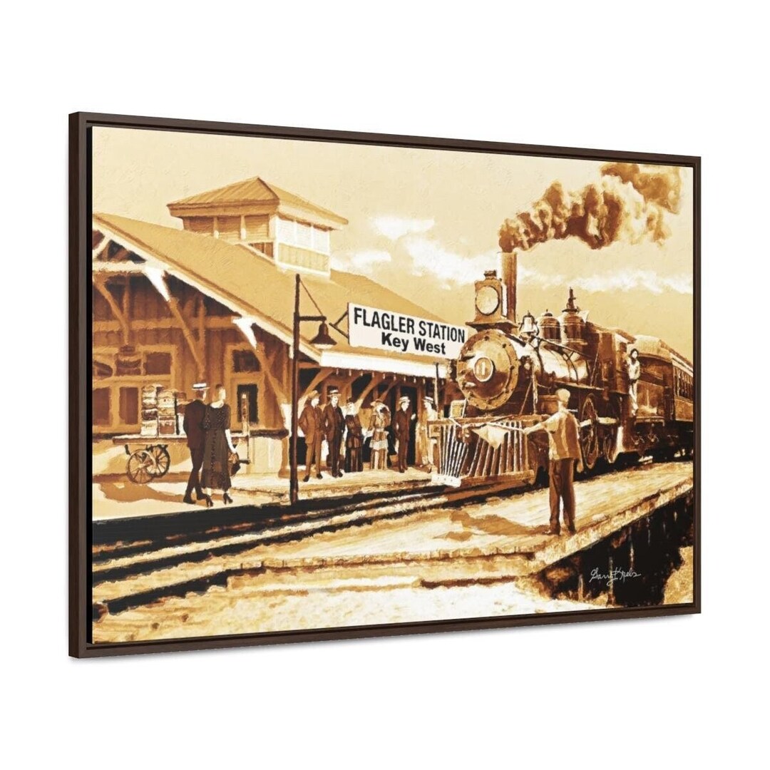 Henry Flagler Station, Key West Florida Railroad Art, Old Florida ...