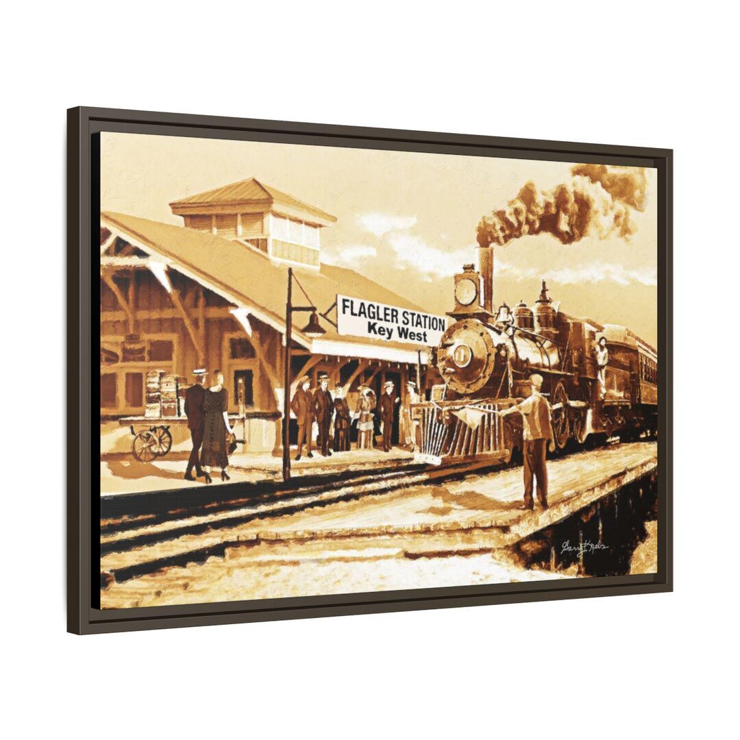 Key West Florida Train Print: Henry Flagler Station Canvas Art - Etsy