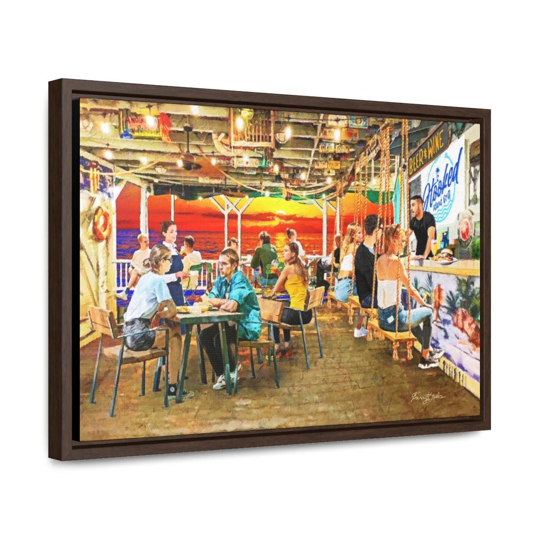Matlacha Hooked Island Grill Art Print or Canvas: Old Florida Fishing ...