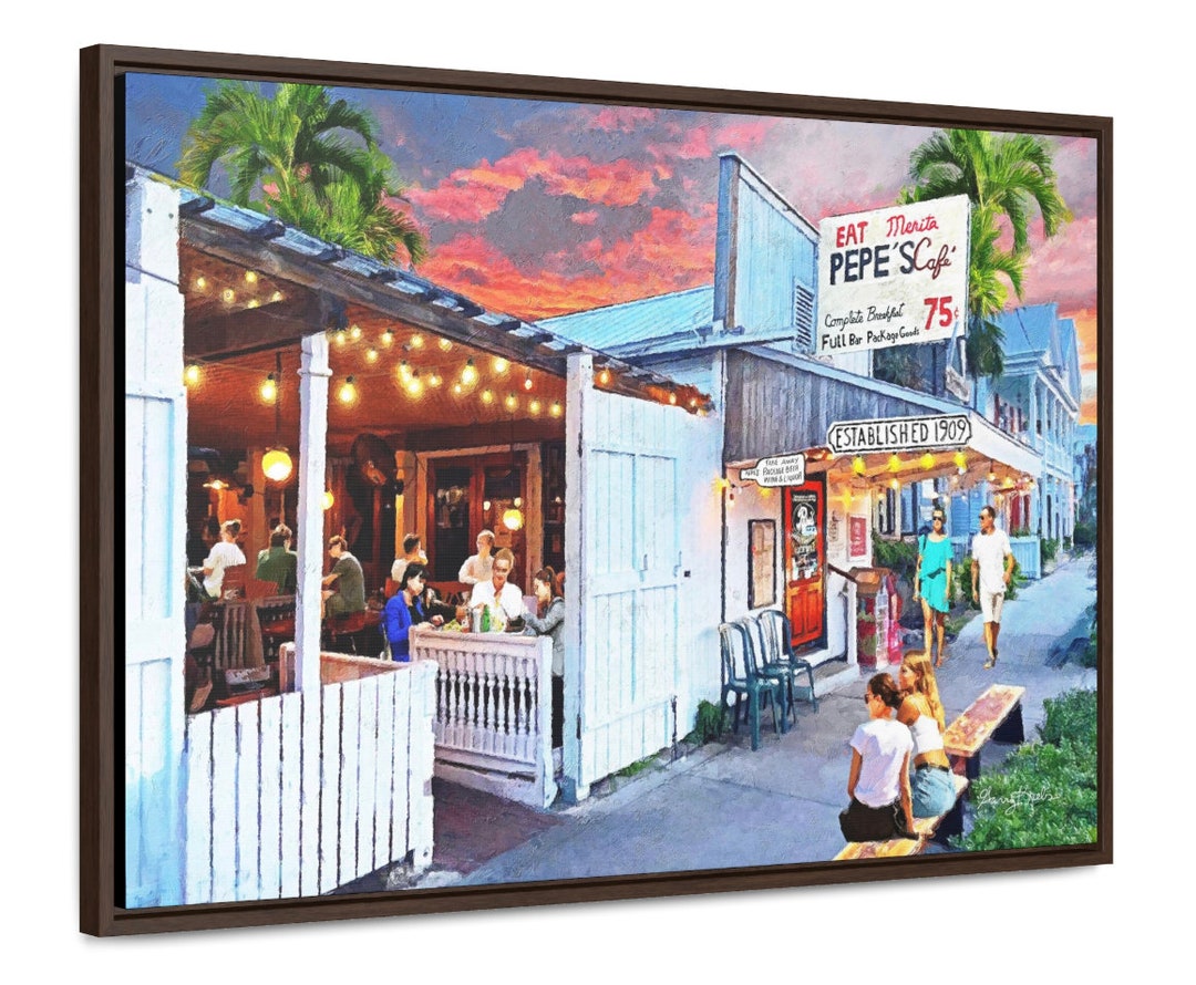 Key West Florida Art, Pepe's Cafe, Hemingway Favorite, Harry S Truman ...