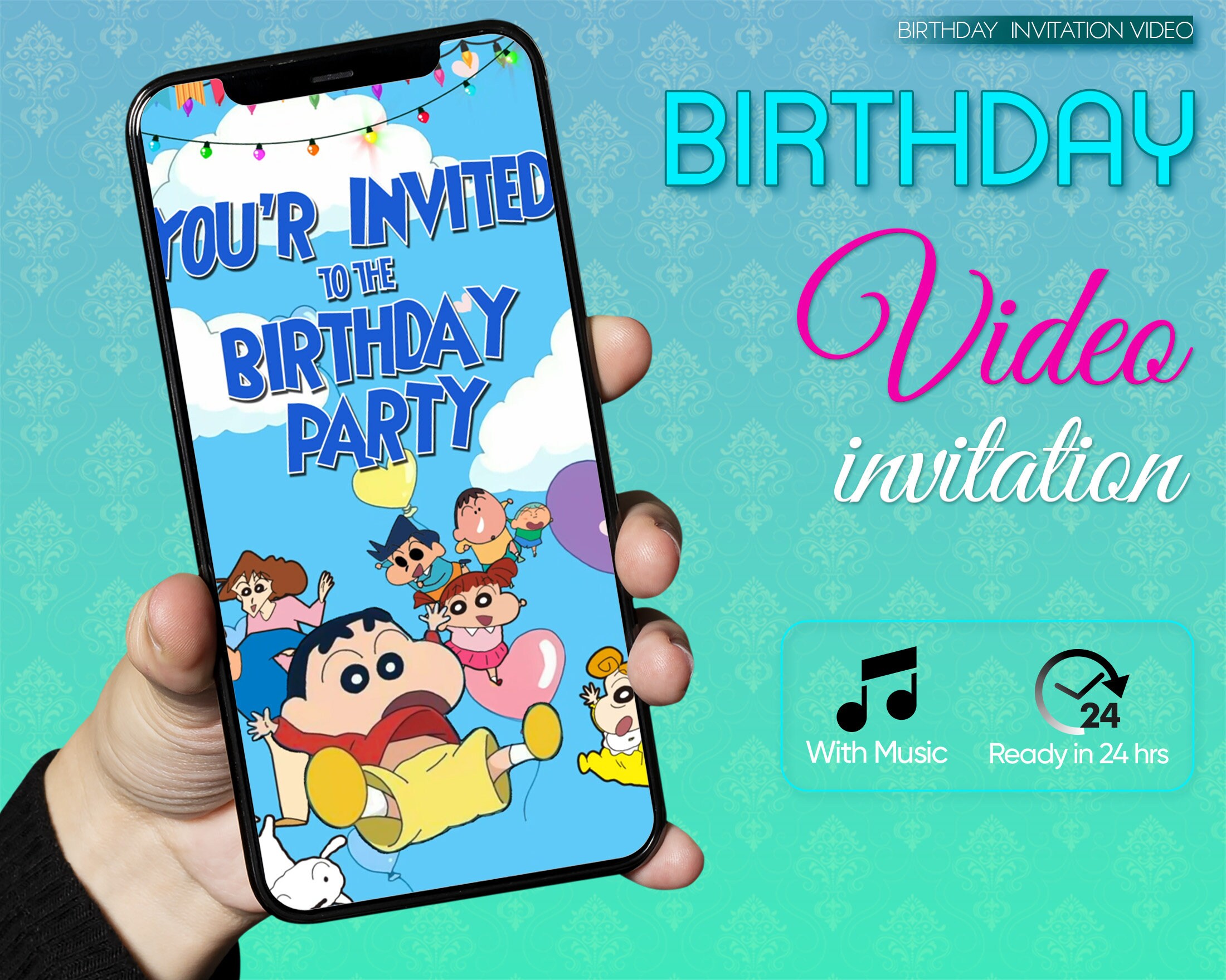 Video Invitation, Birthday Party Animated Invitation, Customized ...