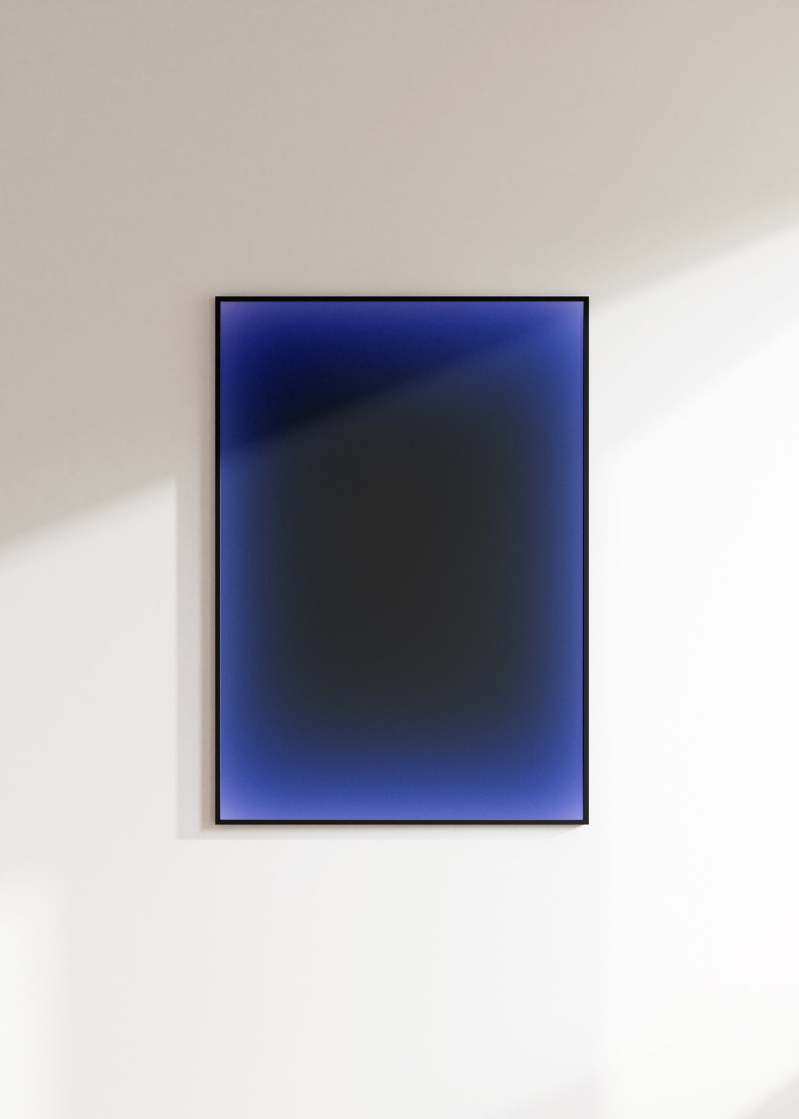 Gradient Print Wall Art Minimalist Digital Art Prints Blue Modern Room ...