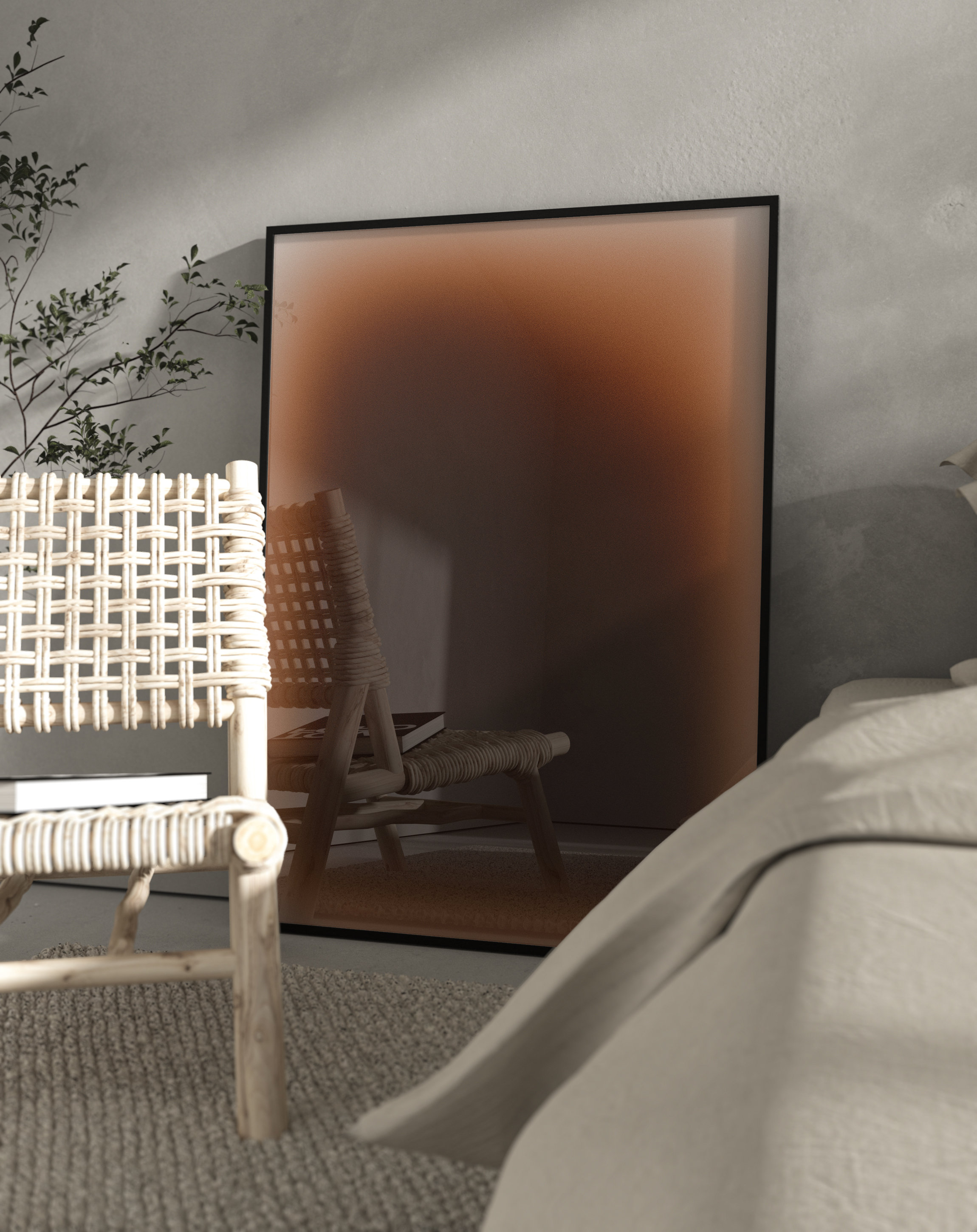 Orange Gradient Print Gradient Wall Art Digital Prints Orange ...