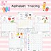 Alphabet Number Shape Line Tracing Worksheets for Preschool Kids 120 ...