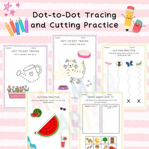Alphabet Number Shape Line Tracing Worksheets for Preschool Kids 120 ...
