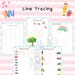 Alphabet Number Shape Line Tracing Worksheets for Preschool Kids 120 ...