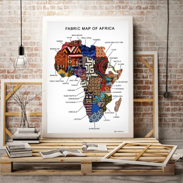 African Map Art - Etsy