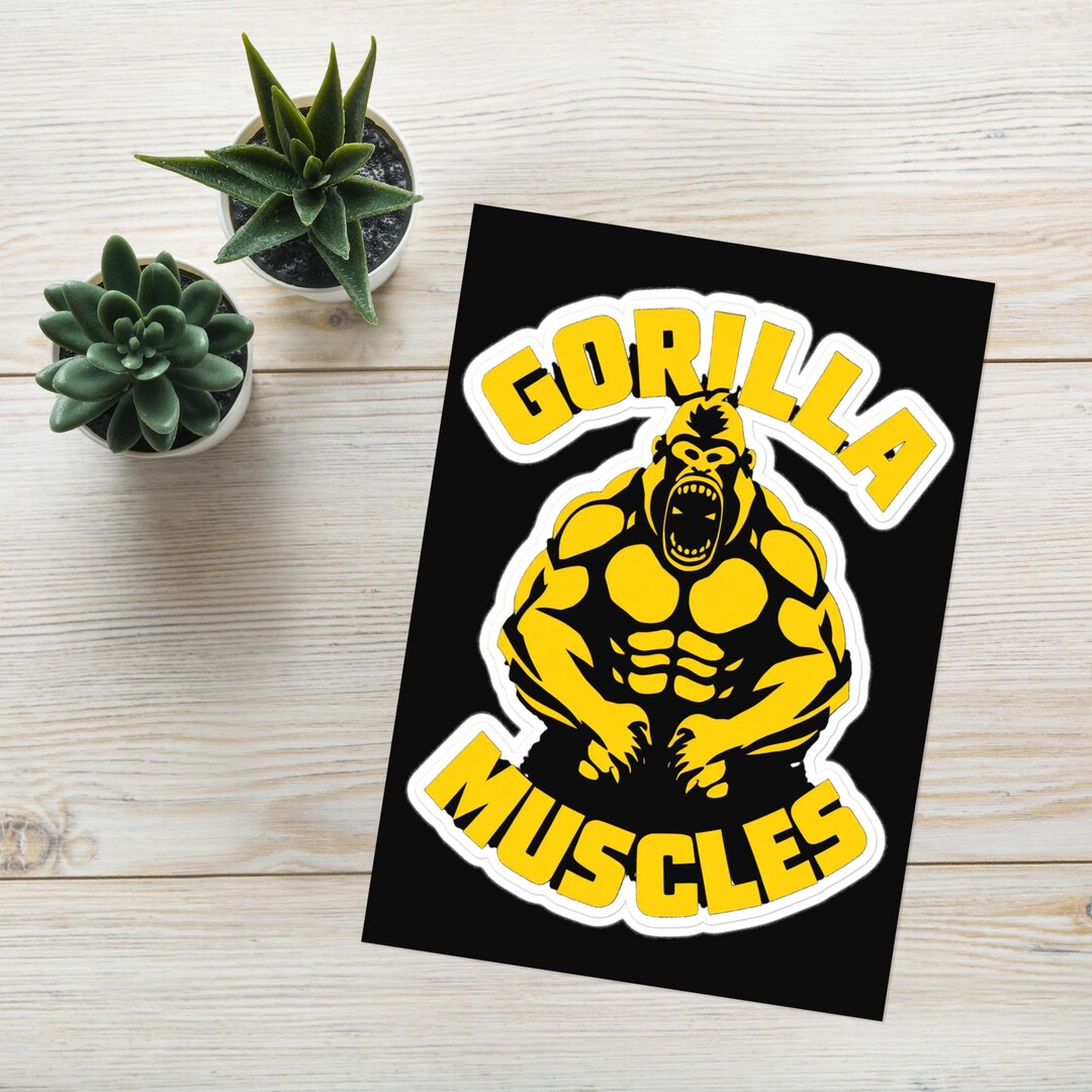 Gorilla Muscles Sticker Sheet - Etsy Canada