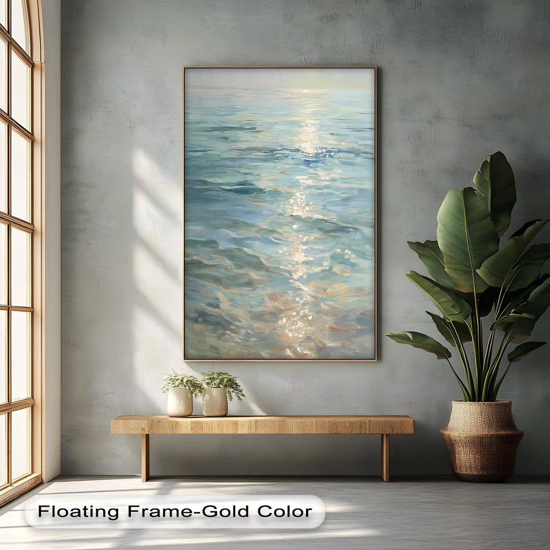 Sunlit Sea Waves Canvas Art: Serene Coastal Wall Canvas Prints - Etsy