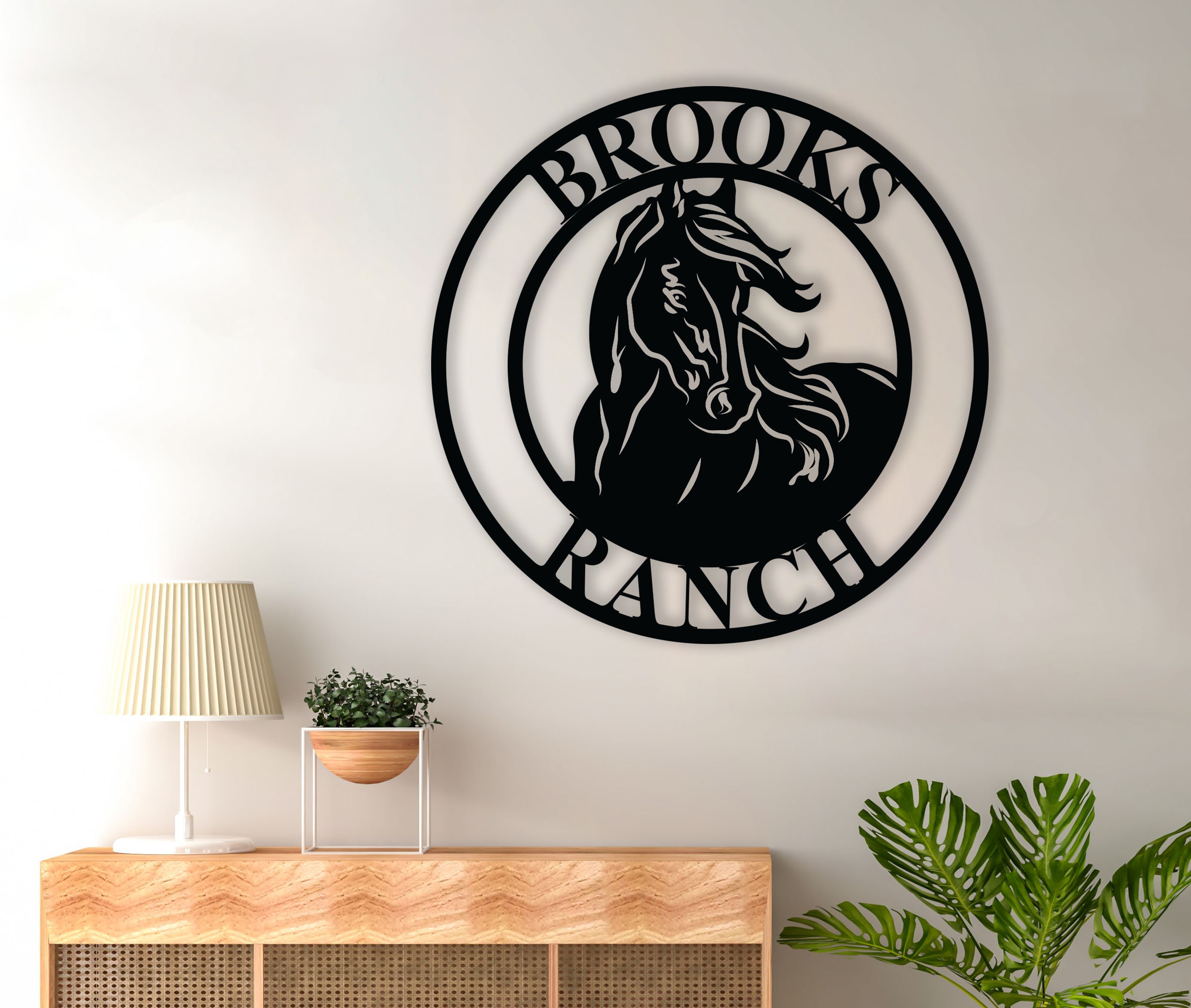 Custom Horse Metal Signhorse Metal Wall Decorlarge Metal - Etsy