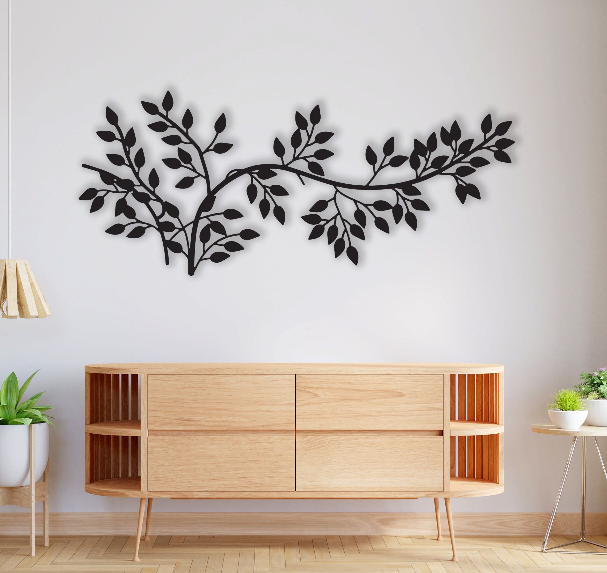 Ivy Tree Metal Art,tree Branch Metal Wall Decor,bay Leaf Tree Wall Art ...