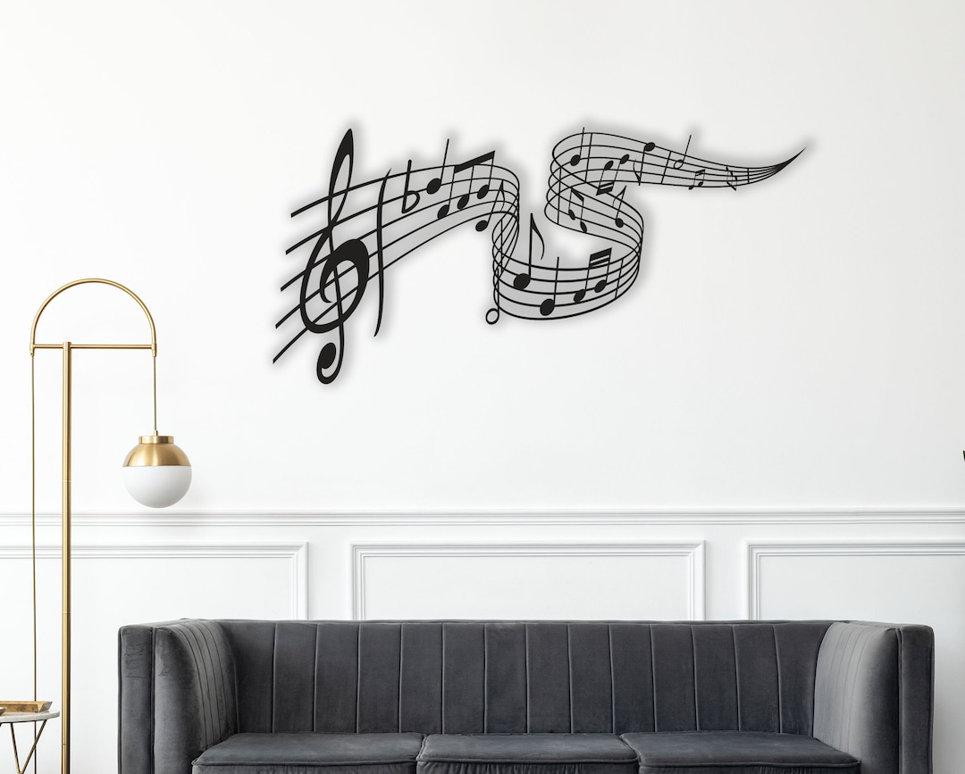 Music Notes Wall Decormusic Notes Metal Wall Artmusician - Etsy
