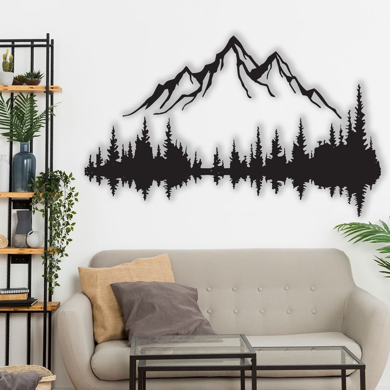 Metal Mountain Wall Art - Etsy