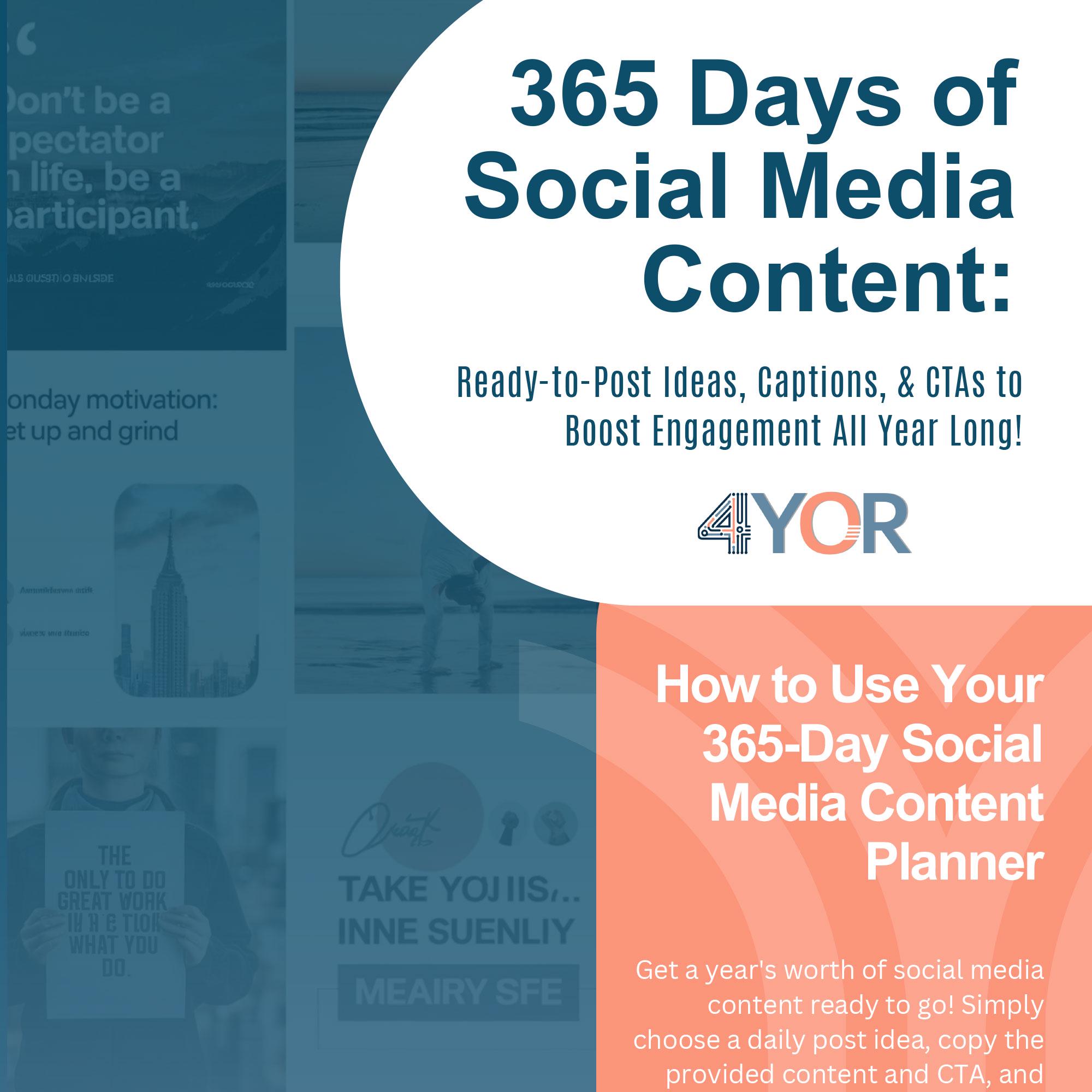 365 Days of Social Media Content: Ready-to-post Ideas & Ctas to Boost ...