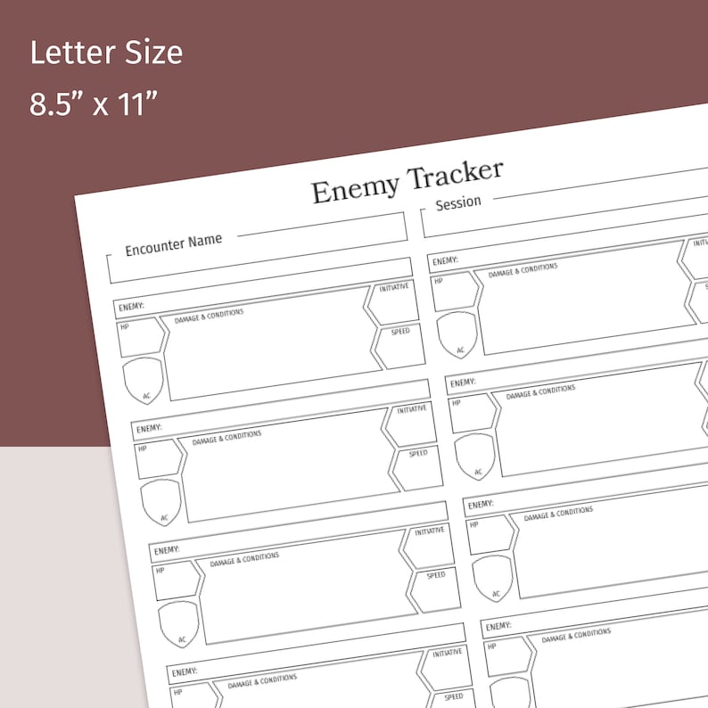 Dungeon Master Mini Encounter Planning Kit - Minimalist DND Session ...