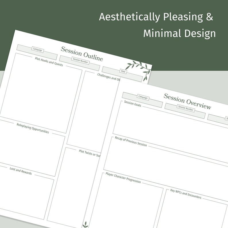 Dungeon Master Kit - Botanical Aesthetic - Dnd Session Prep - Print and ...