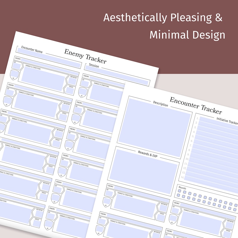 Dungeon Master Mini Encounter Planning Kit - Minimalist DND Session ...