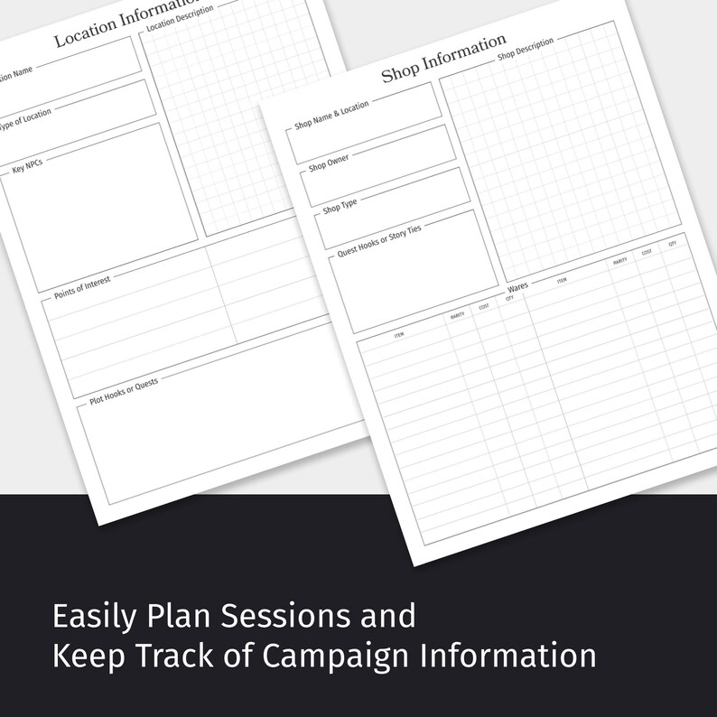 Minimalist Dungeon Master Kit Aesthetic DND Session Prep Print and ...