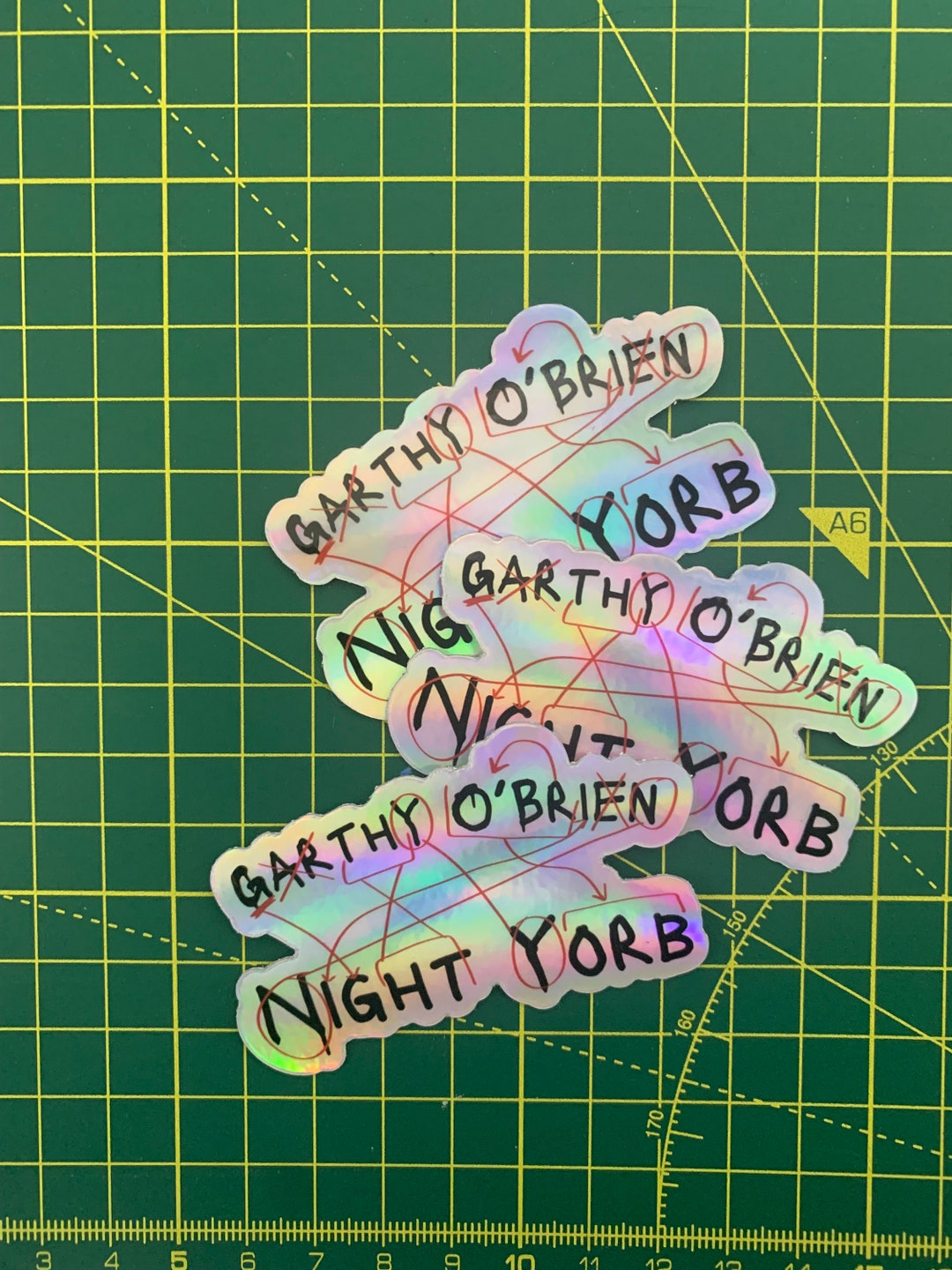 Night Yorb Garthy Obrien Holographic Sticker - Etsy