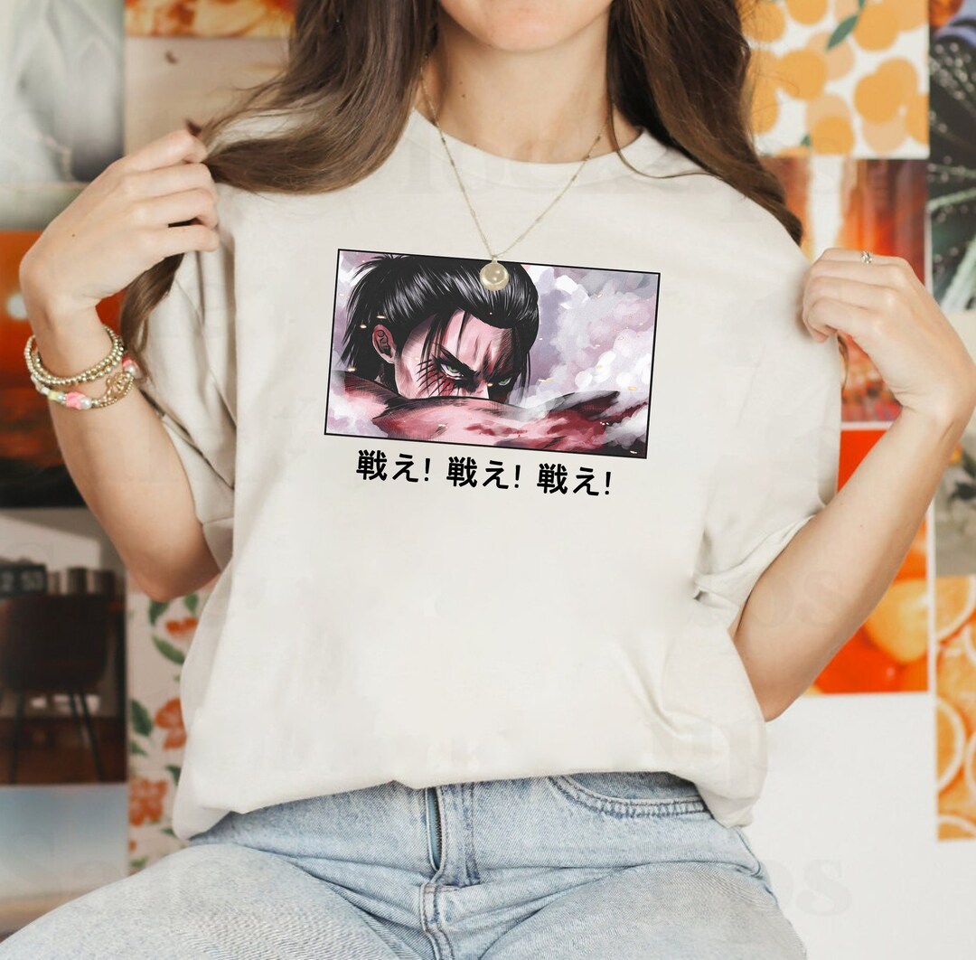 Eren Yeager Shirt Eren Yeager Tshirt Anime Shirt Attack on - Etsy