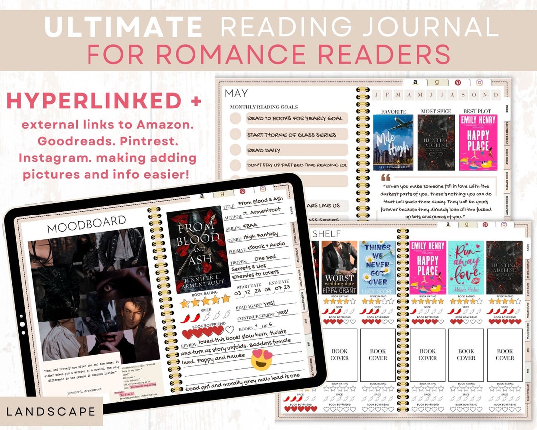 Digital Reading Journal for Romance SMUT Readers Digital Reading ...