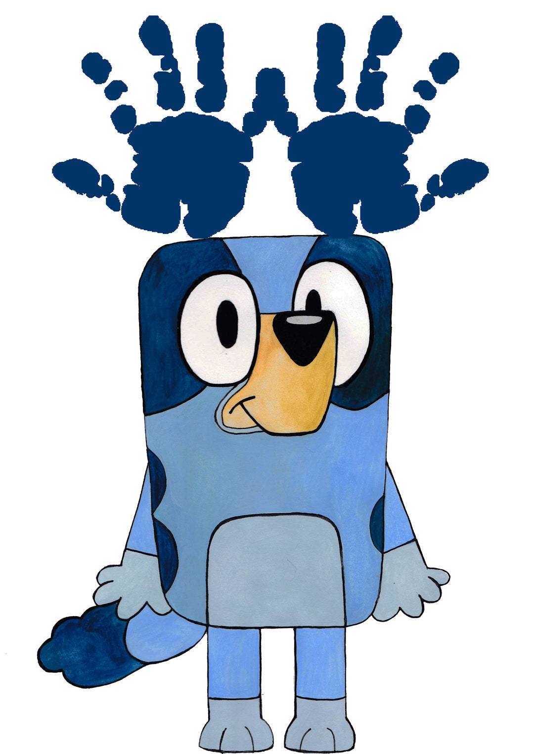 Bluey Baby Hand Print - Etsy