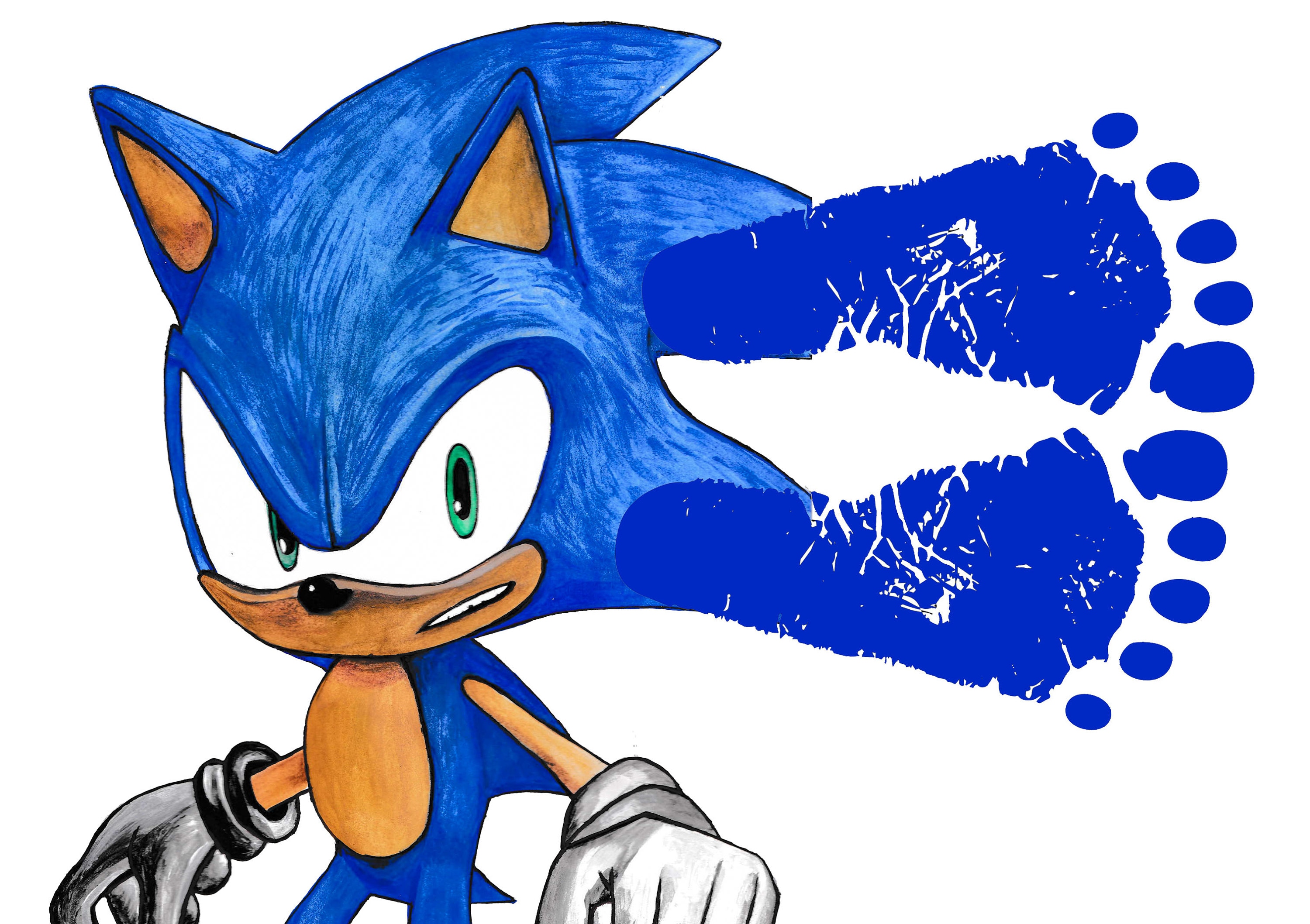Sonic the Hedgehog Baby Foot Print - Etsy