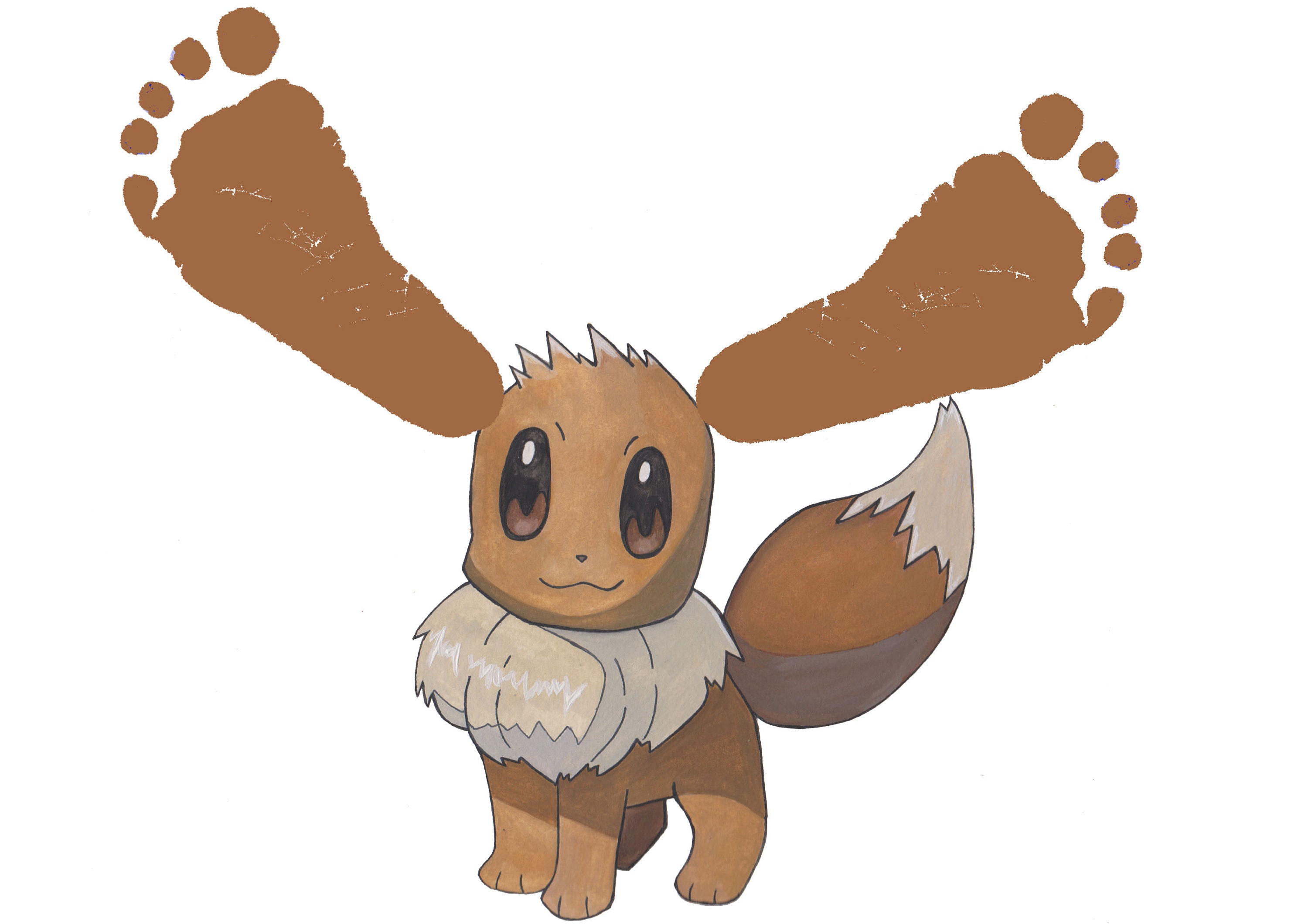 Pokemon Eevee Baby Foot Print - Etsy