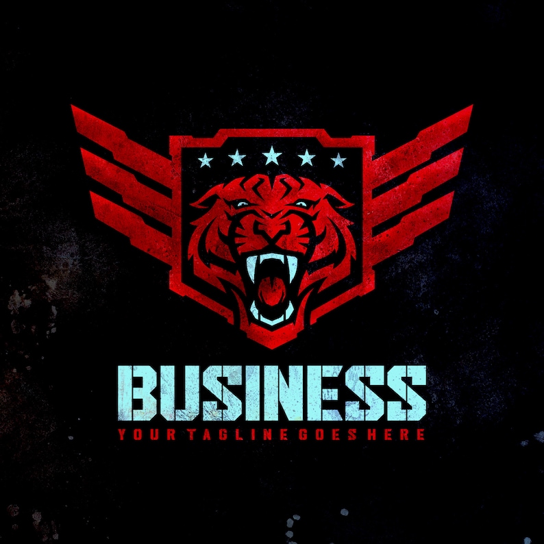 Tiger Head Logo Tiger Logo Military Tiger Wings Logo Tactical Logo ...