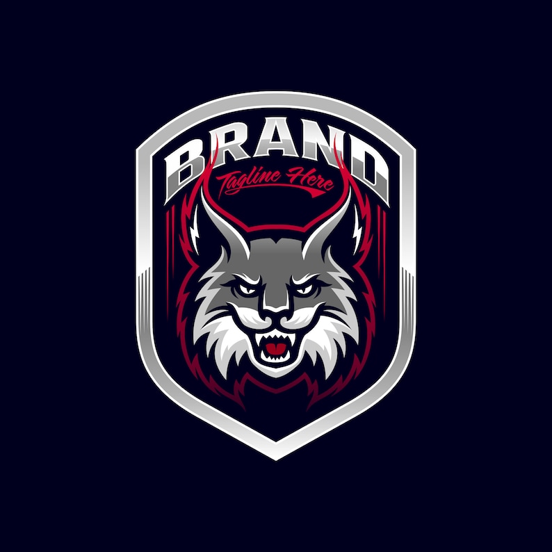 Bobcats Logo, Logo Esport, Linx Logo, Cat Logo, Illustration, Vector ...