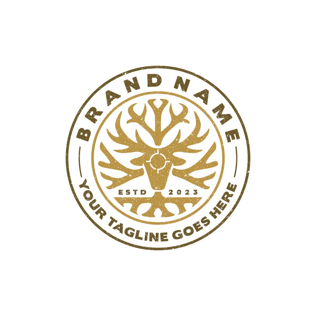 Deer Head Logo Emblems - Deer Logo - Deer Head Logo - Illustration ...