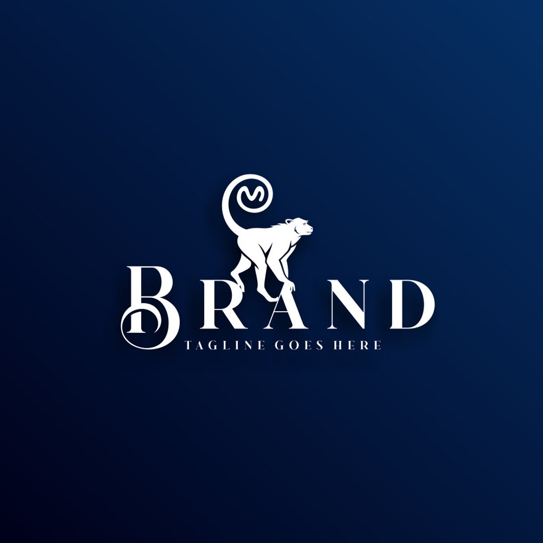 Monkey Logo, Custom Logo, Animal Logo, Digital Download, Digital Icon ...