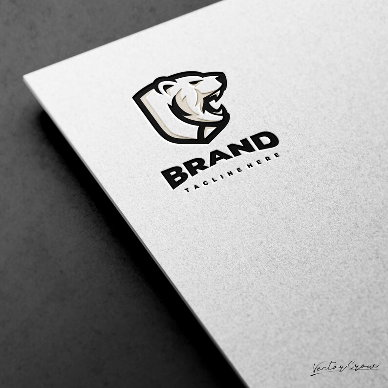Bear Shield Logo - Grizzly Logo - Bear Head Logo - Etsy