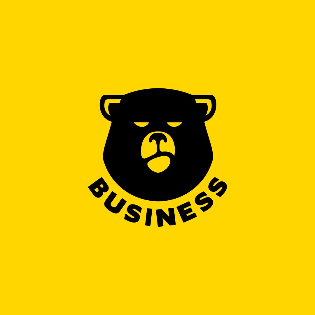 Bored Bear Logo - Bear Head Logo - Bear Grizzly Logo - Mountain ...