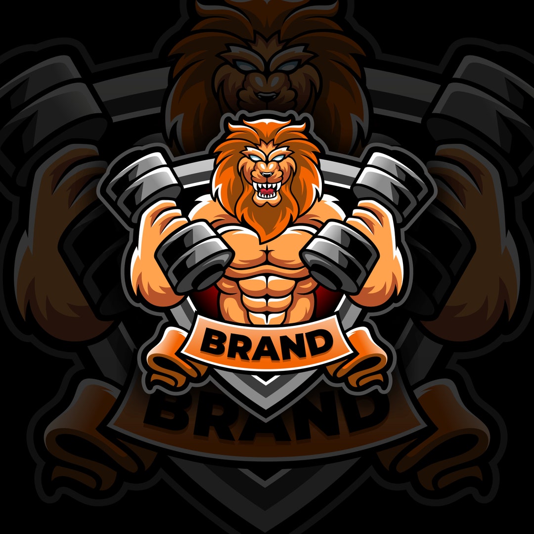 Buy Lion Gyim Logo Gym Logo Online in India - Etsy