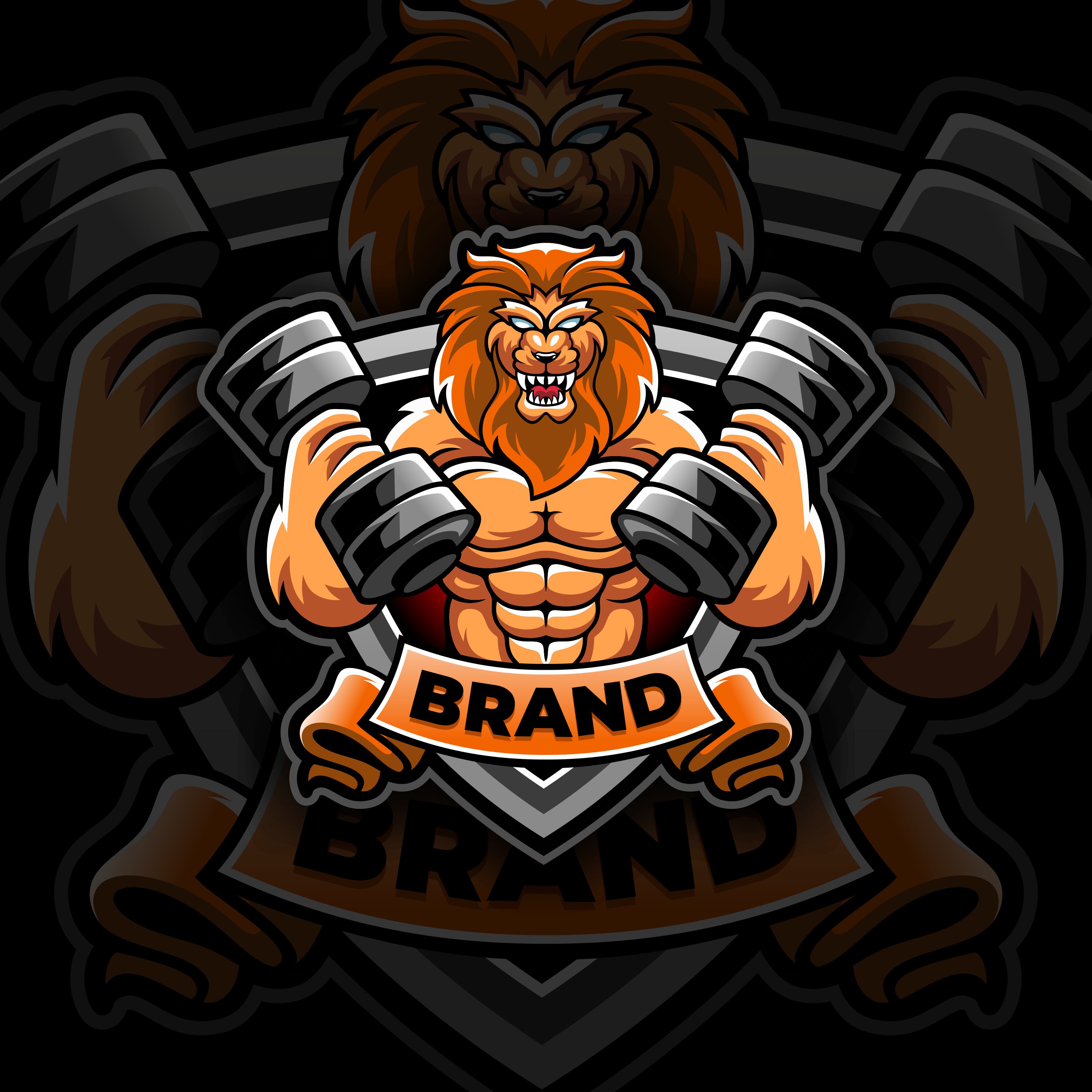 Buy Lion Gyim Logo Gym Logo Online in India - Etsy