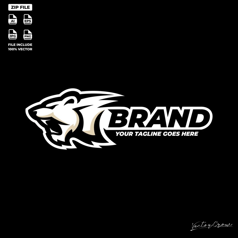 Polar Bear Logo - Bear Logo - Grizzly Logo - Etsy