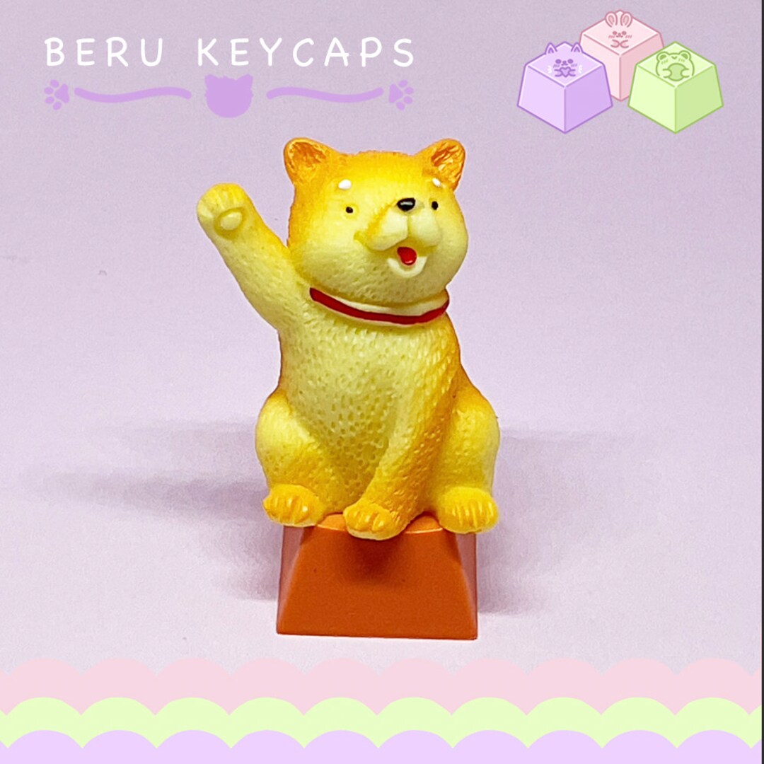 Custom Artisan Dog Keycaps for Mechanical Keyboard Cute Keycap Dog ...