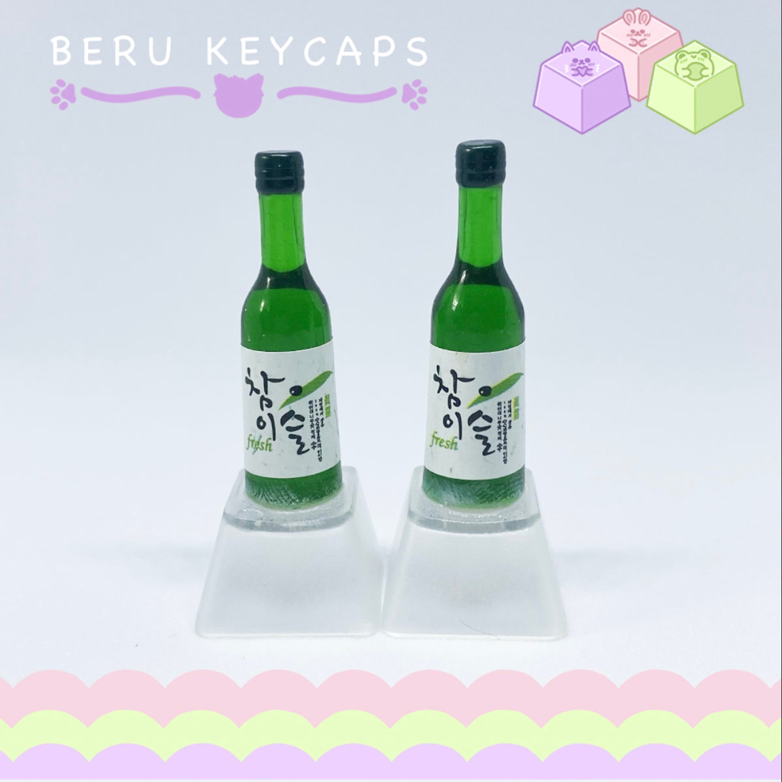 Custom Artisan Soju Keycaps for Mechanical Keyboard Cute Keycap Soju ...