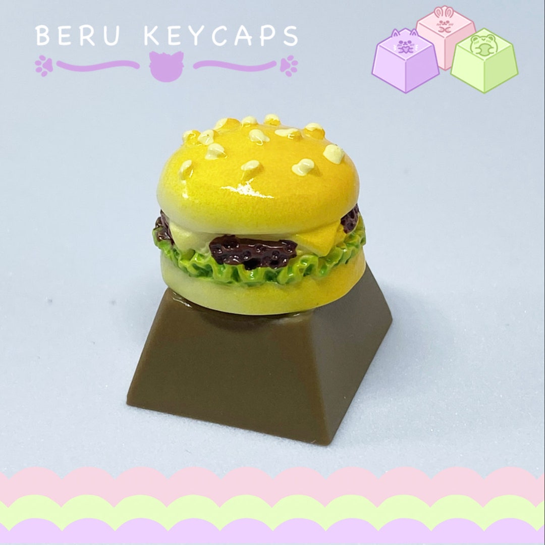 Custom Artisan Burger Keycaps for Mechanical Keyboard Cute Keycap ...