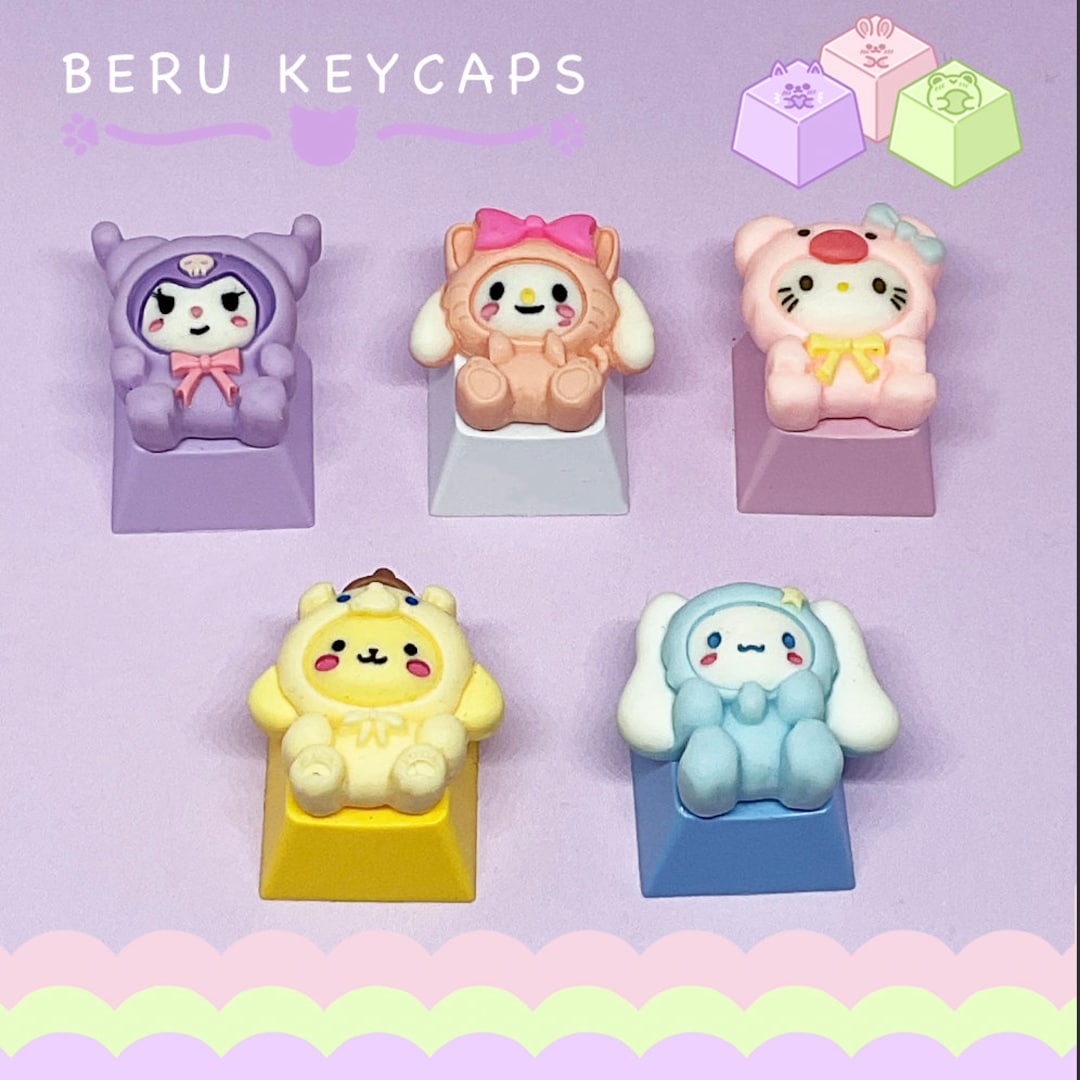 Custom Artisan Sanrio Suit Keycaps for Mechanical Keyboard Cute Keycap ...