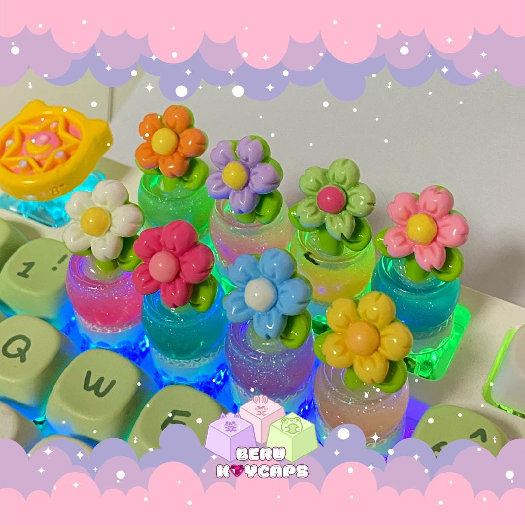 Custom Keycaps Flower Keycaps Valentines Day Gift Keycaps for ...
