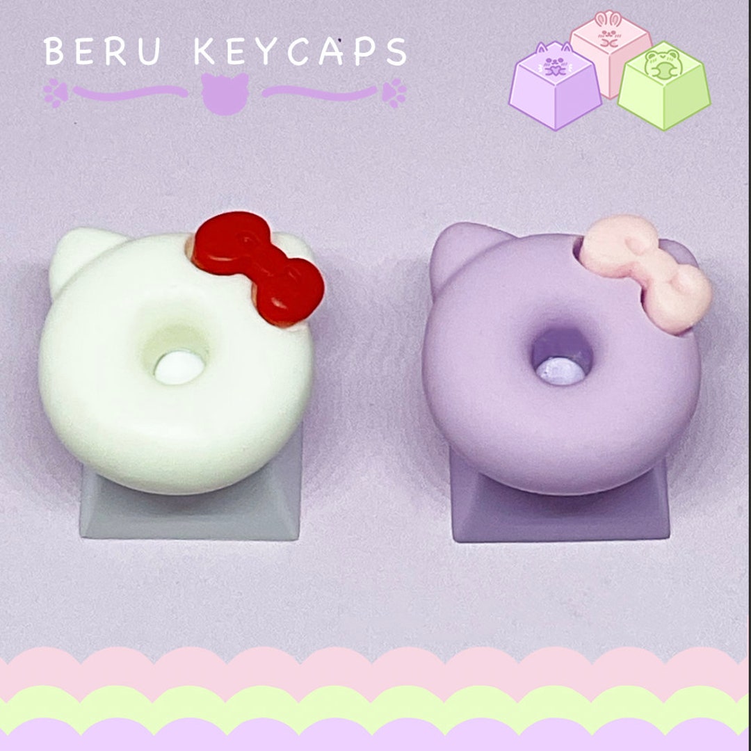 Custom Artisan Donut Keycaps for Mechanical Keyboard Cute Keycap Donut ...