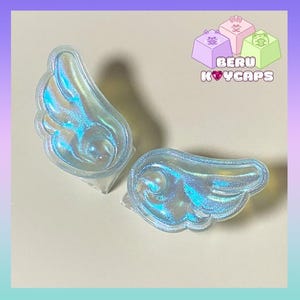 Custom Artisan Glittery Wings Keycaps for Keyboards - Etsy