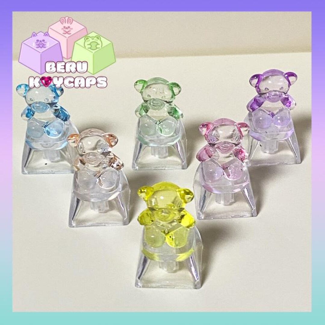 Custom Artisan Glossy Gummy Keycaps for Keyboards - Etsy